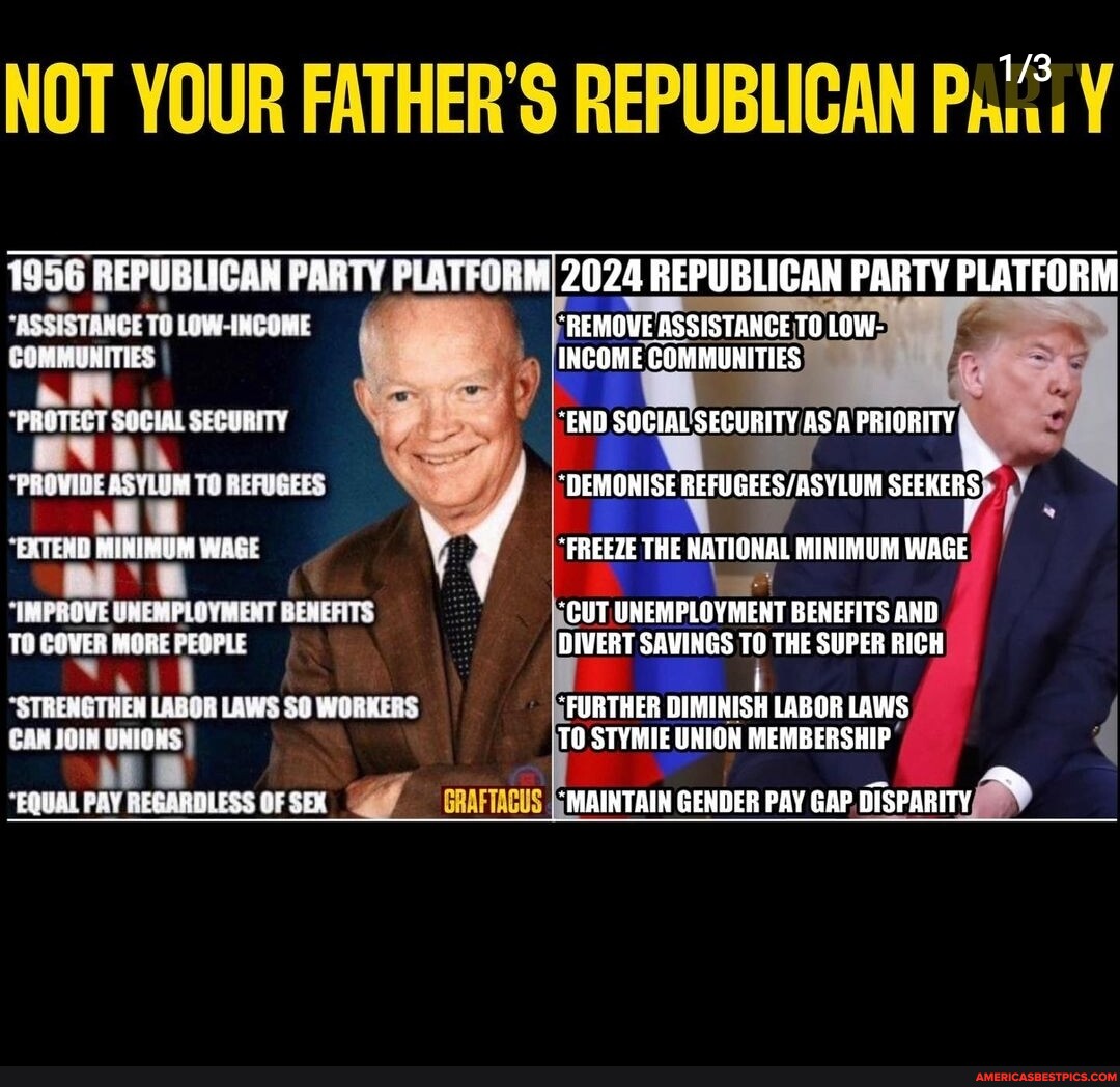 NOT YOUR FATHER'S REPUBLICAN 1956 REPUBLICAN PARTY PLATFORM 2024 ...