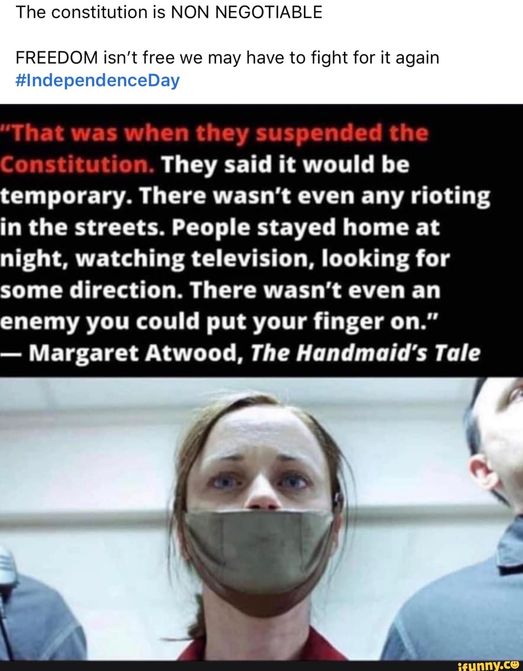 The constitution is NON NEGOTIABLE FREEDOM isn't free we may have to ...