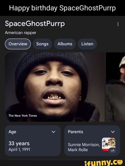 Happy birthday SpaceGhostPurrp SpaceGhostPurrp American rapper Songs ...