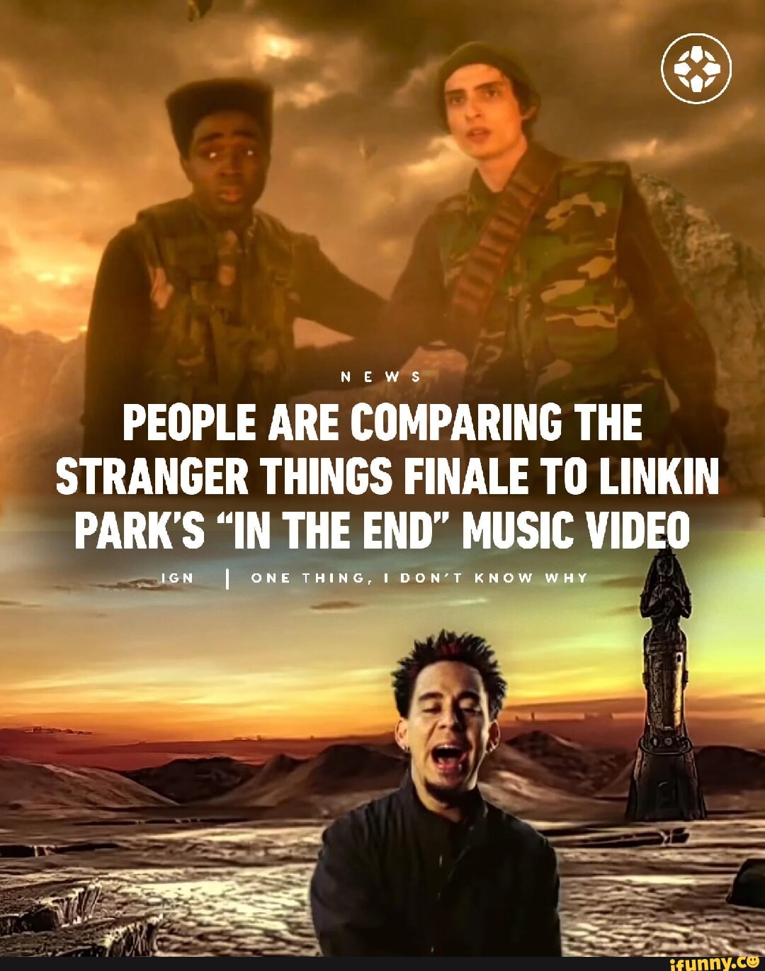 NEWS PEOPLE ARE COMPARING THE STRANGER THINGS FINALE TO LINKIN PARK ...