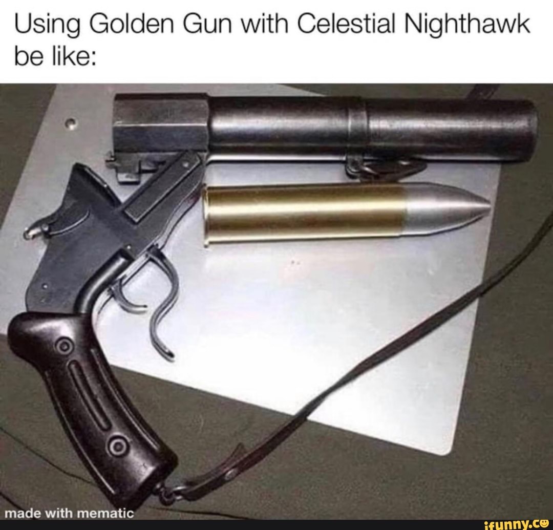 Using Golden Gun with Celestial Nighthawk be like: - iFunny