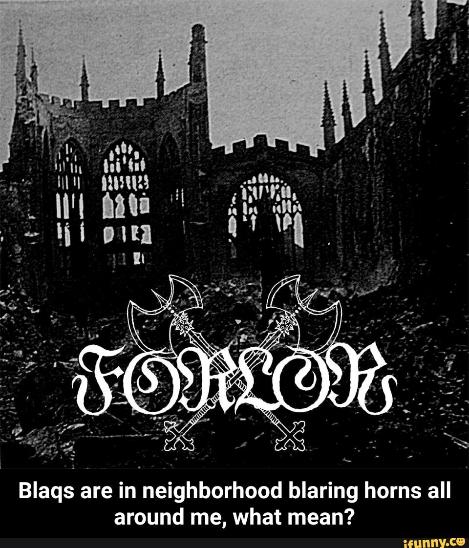 Blaqs are in neighborhood blaring horns all around me, what mean ...