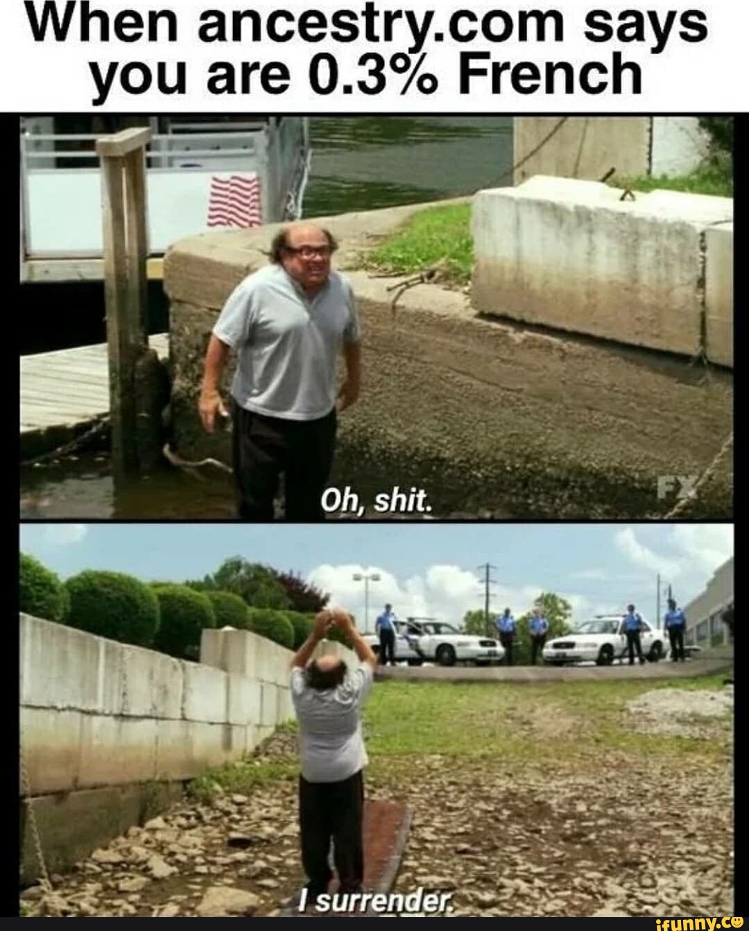 En says you are 0.3% French surrender. - iFunny