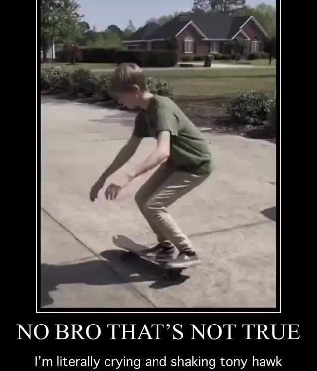 NO BRO THAT'S NOT TRUE I'm literally crying and shaking tony hawk would ...