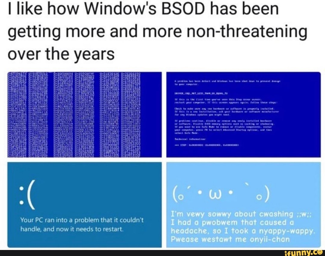 Bsod memes. Best Collection of funny Bsod pictures on iFunny