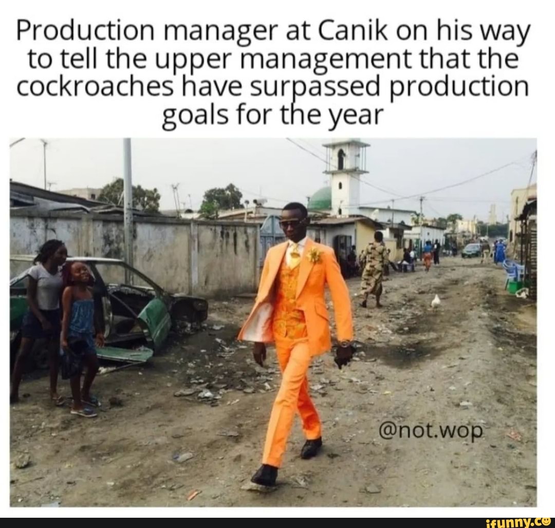 Production manager at Canik on his way to tell the upper management ...