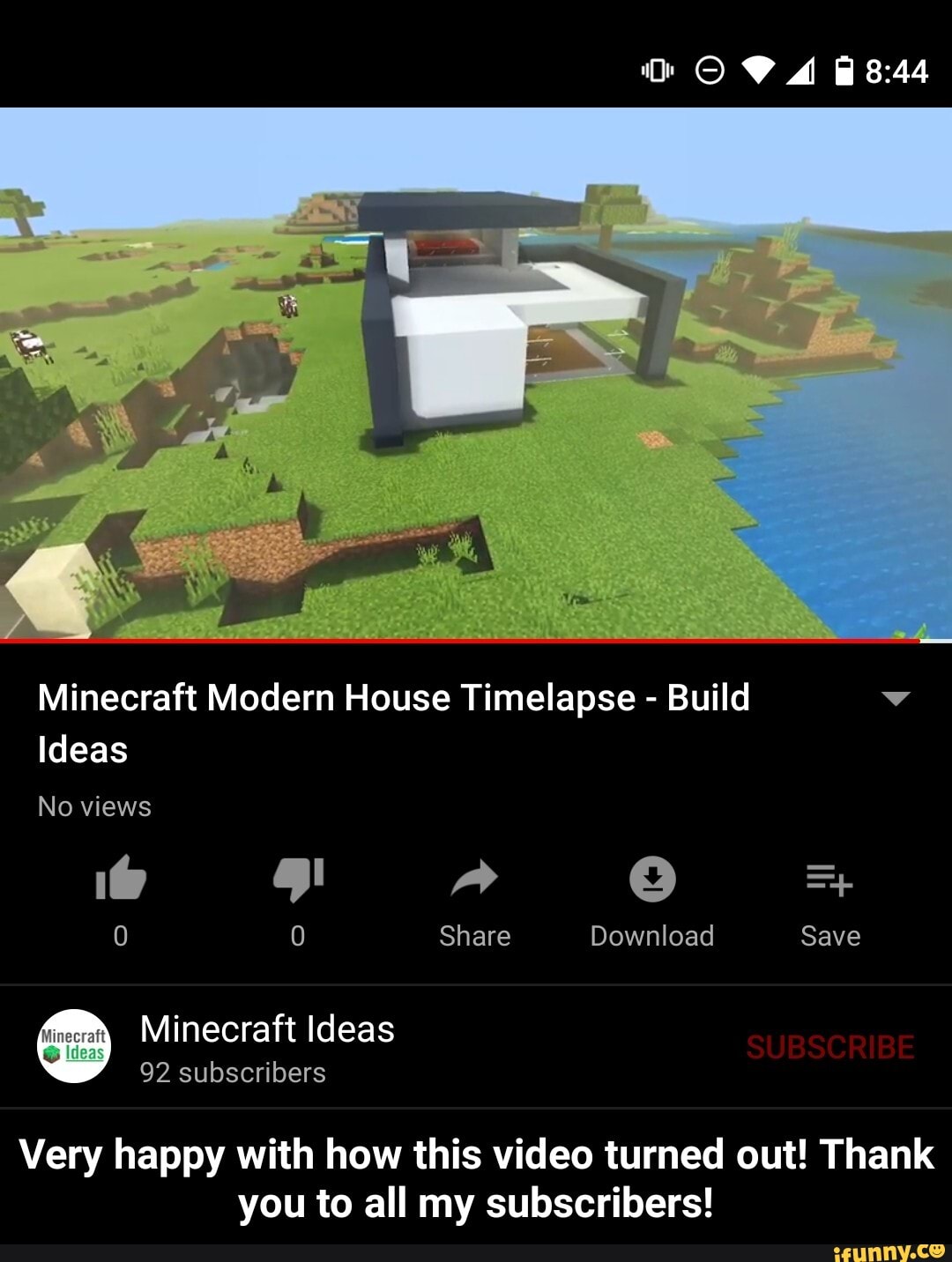 Minecraft Modern House Timelapse Build y Very happy with how this video ...