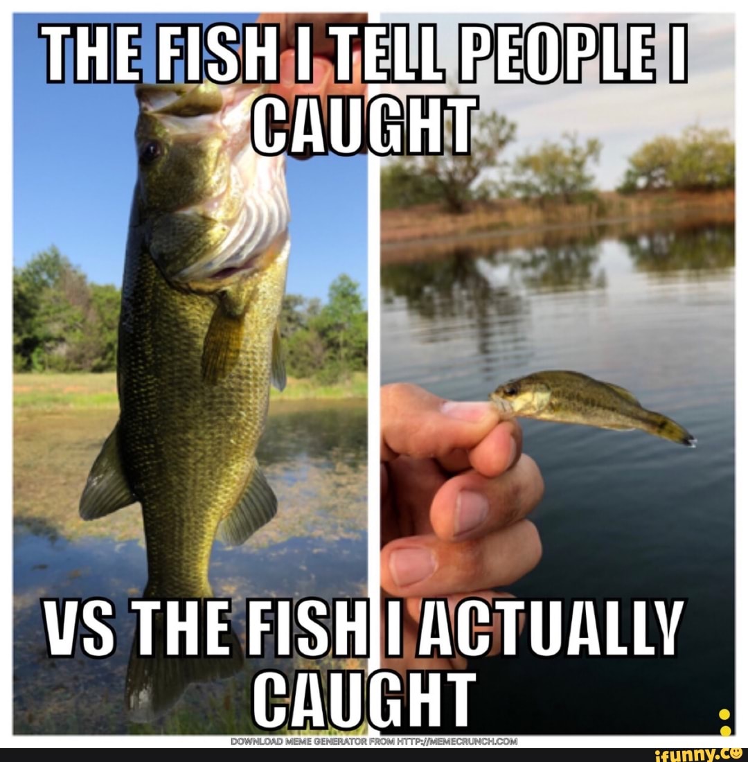 THE FISH TELL PEOPLE I "CAUGHT VS THE FISH ACTUALLY CAUGHT - iFunny