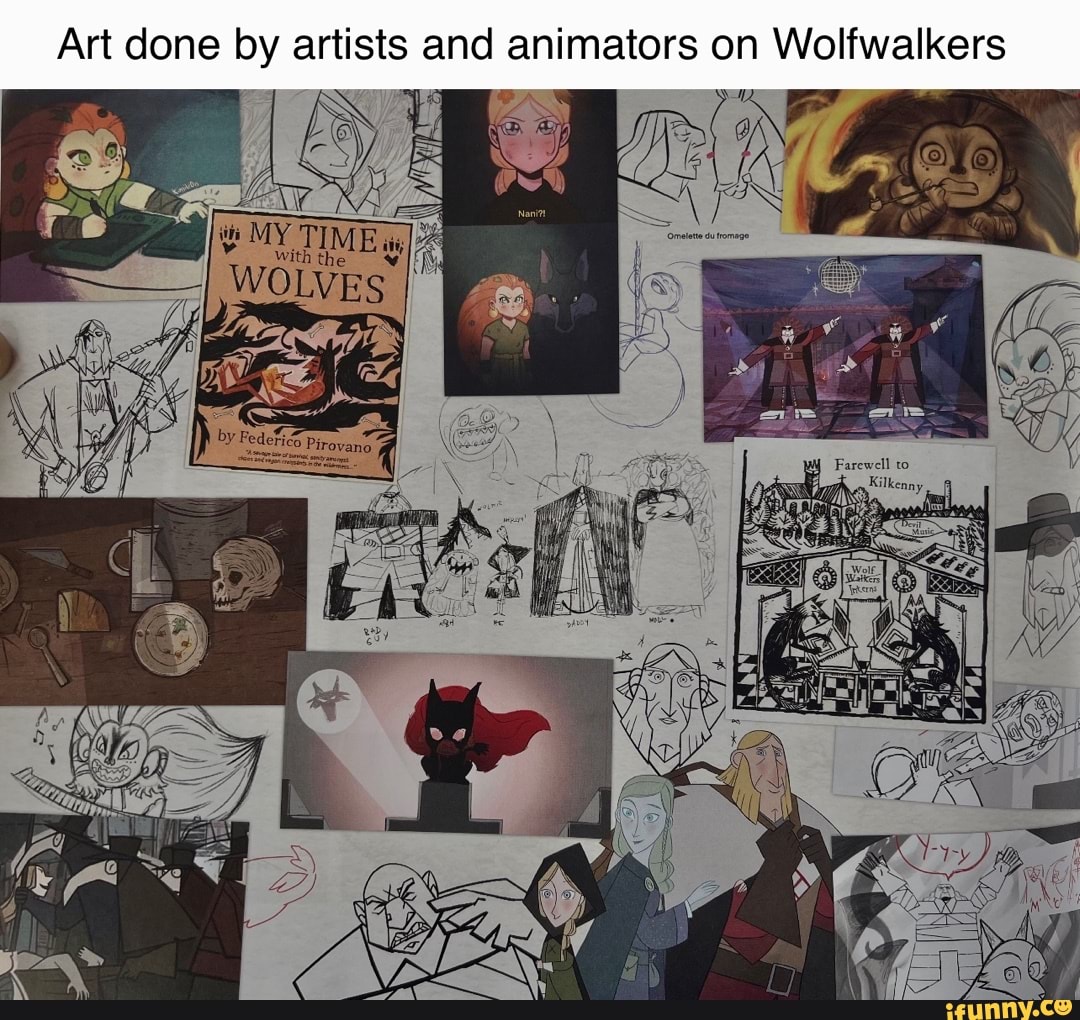 Art done by artists and animators on Wolfwalkers - iFunny