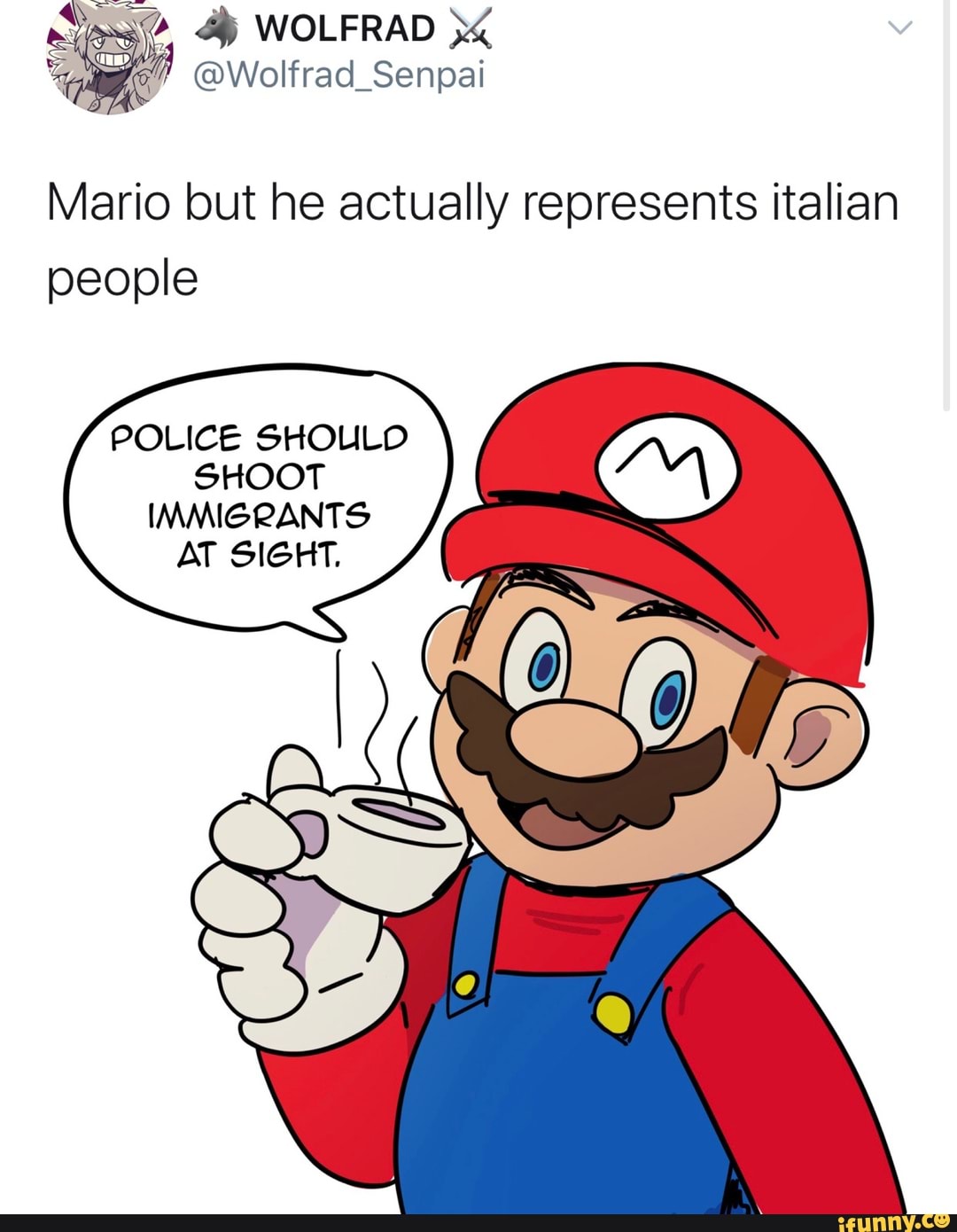 WOLFRAD @Wolfrad_Senpai Mario but he actually represents italian people ...