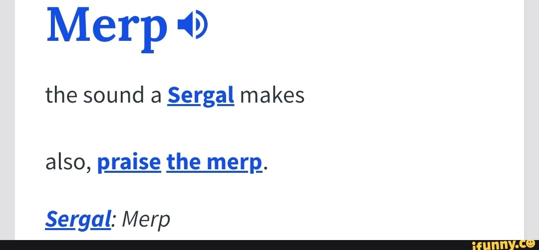 Merp the sound a Sergal makes also, praise the merp. Sergal: Merp - iFunny