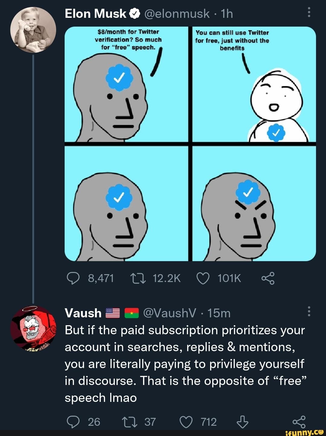 Elon Musk @ @elonmusk for Twitter You can still use Twitter ...