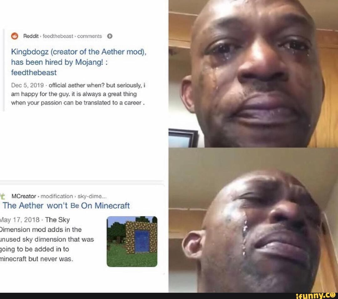 Kingbdogz (creator of the Aether mod), has been hired by Mojang ...