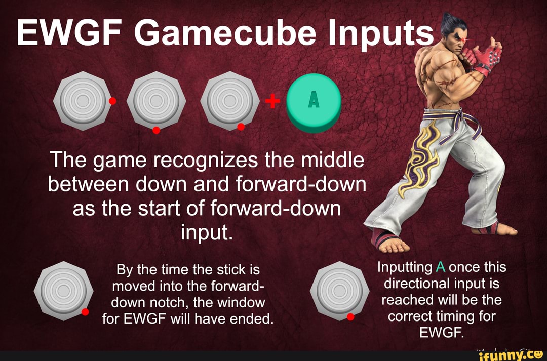 EWGF Gamecube Inputs The game recognizes the middle between down and ...