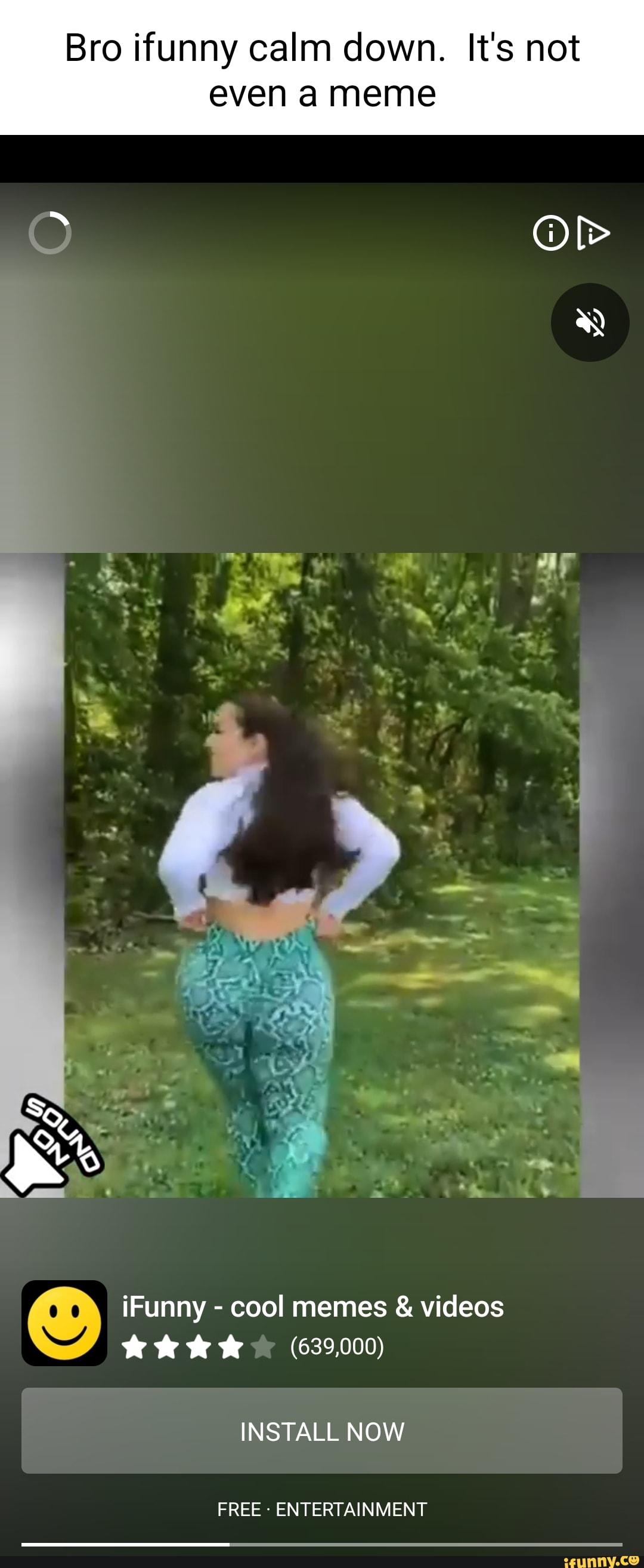 Bro ifunny calm down. It's not even meme Ob I I "te SS iFunny - cool ...