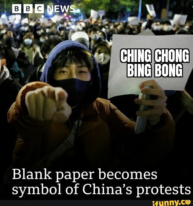 . YEW CHING CHONG BING BONG Blank paper becomes symbol of China's ...