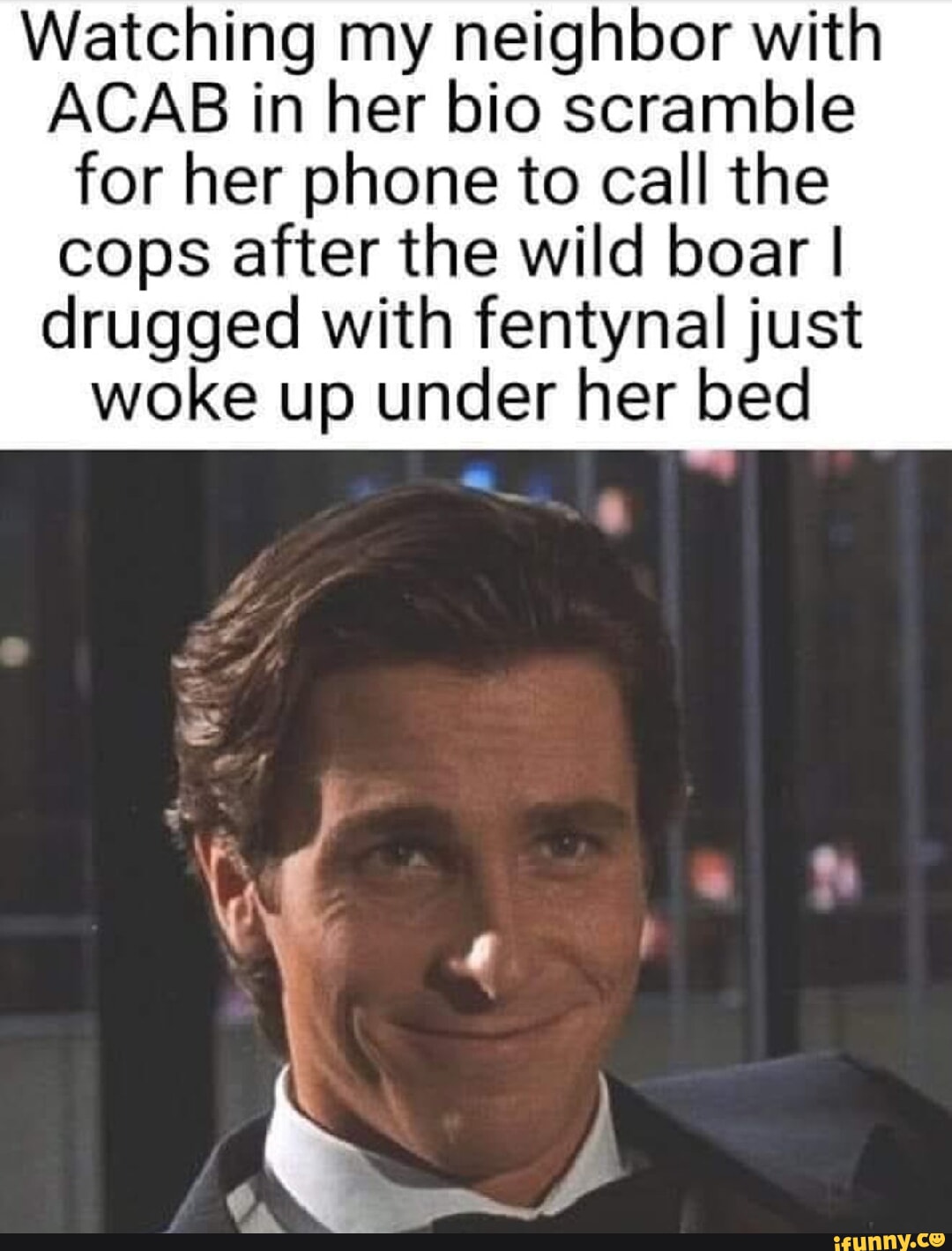 Watching my neighbor with \CAB in her bio scramble for her phone to ...