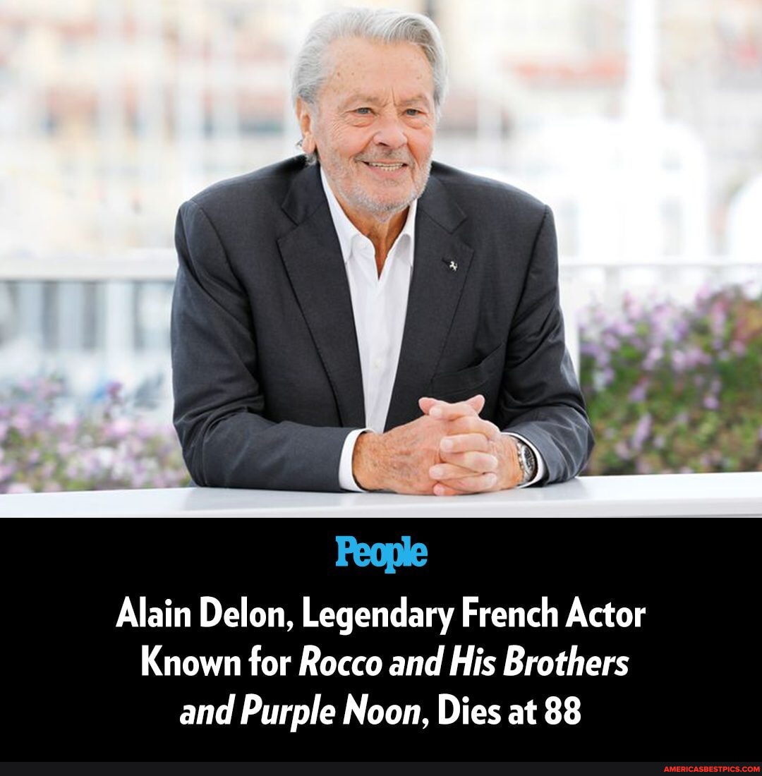 Alain Delon, the legendary French actor known for films including 1960 ...