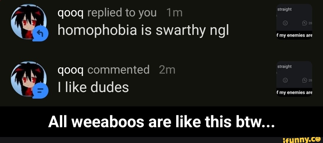 Weeaboos memes. Best Collection of funny Weeaboos pictures on iFunny