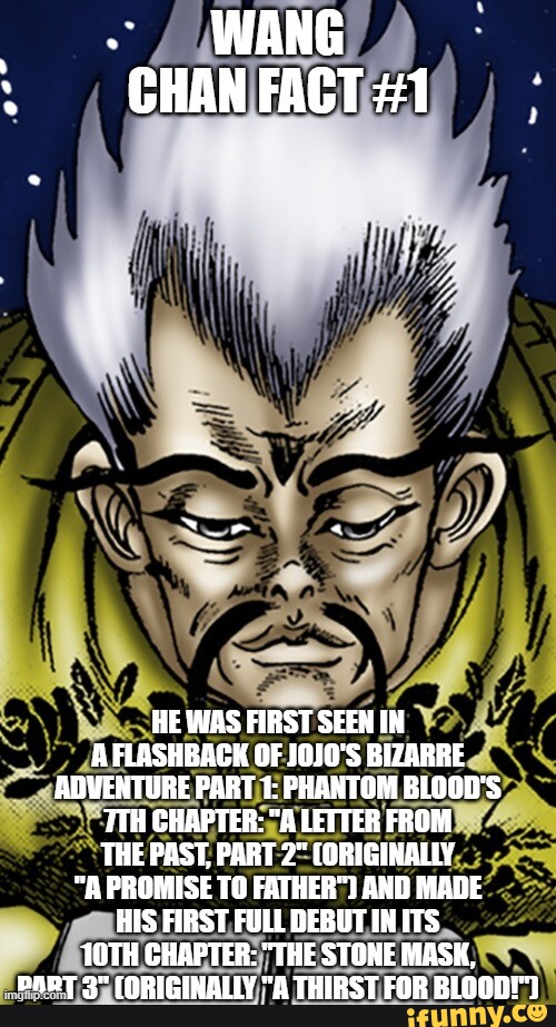 He was first seen in a flashback of JoJo's Bizarre Adventure Part 1 ...