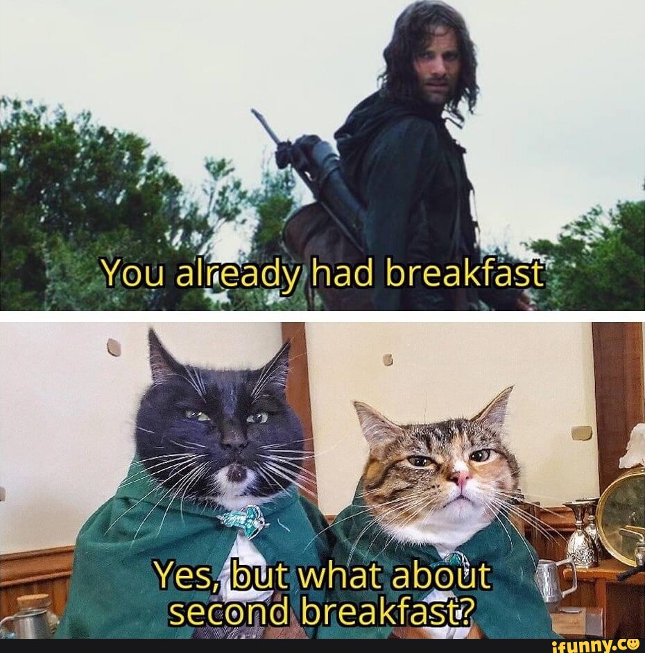 Al brea Yes but what about second breakfast - iFunny