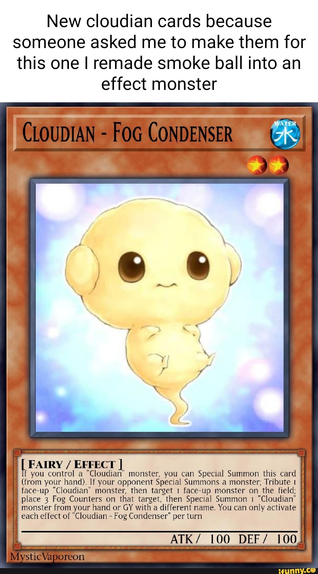 New cloudian cards because someone asked me to make them for this one I remade smoke ball into ...