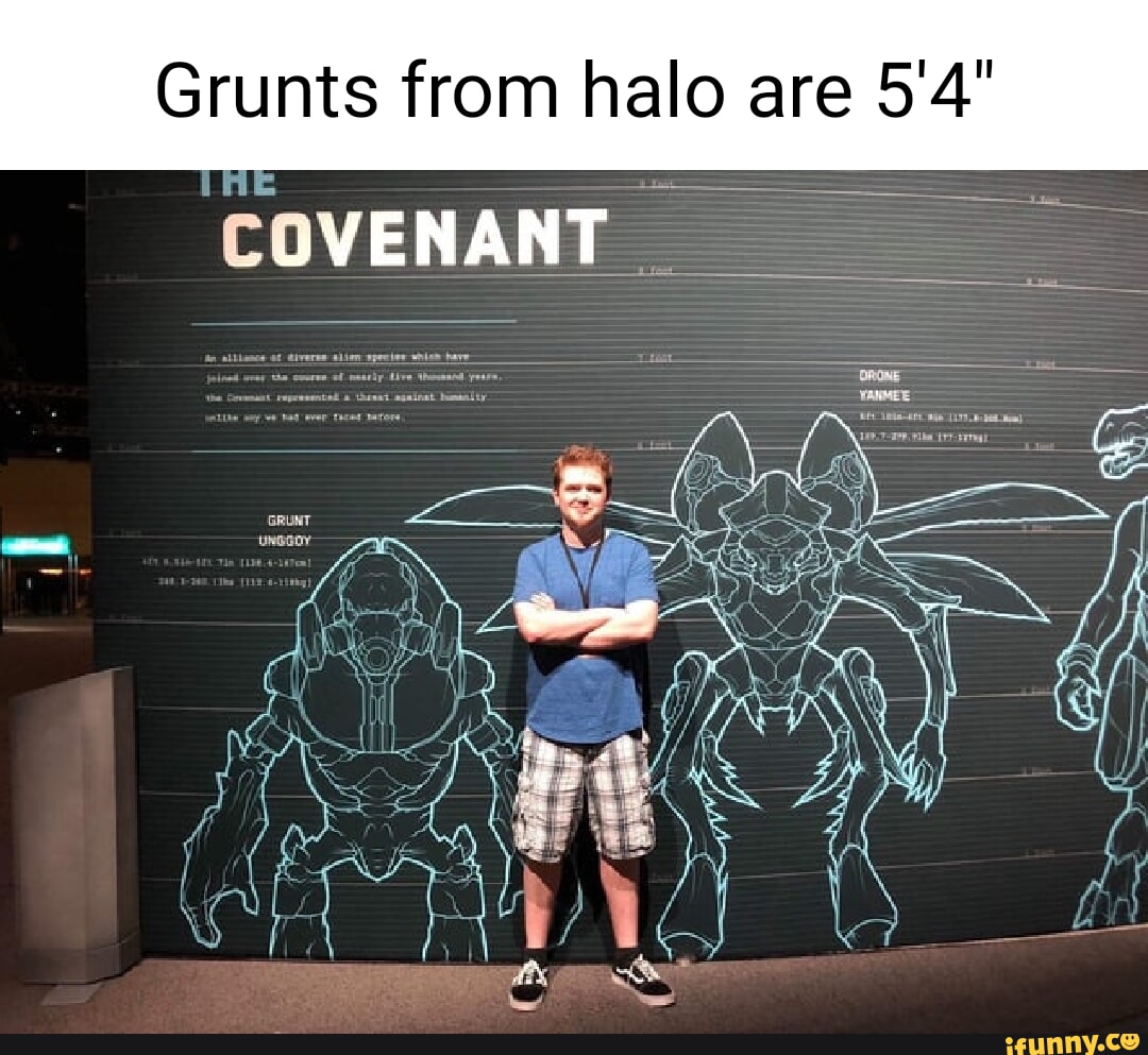 Grunts from halo are 5'4" COVENANT - iFunny
