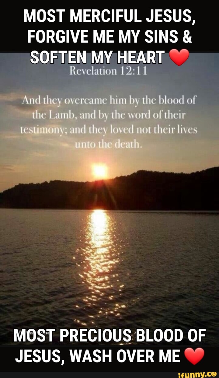 MOST MERCIFUL JESUS, FORGIVE ME MY SINS HEART Revelation And they ...
