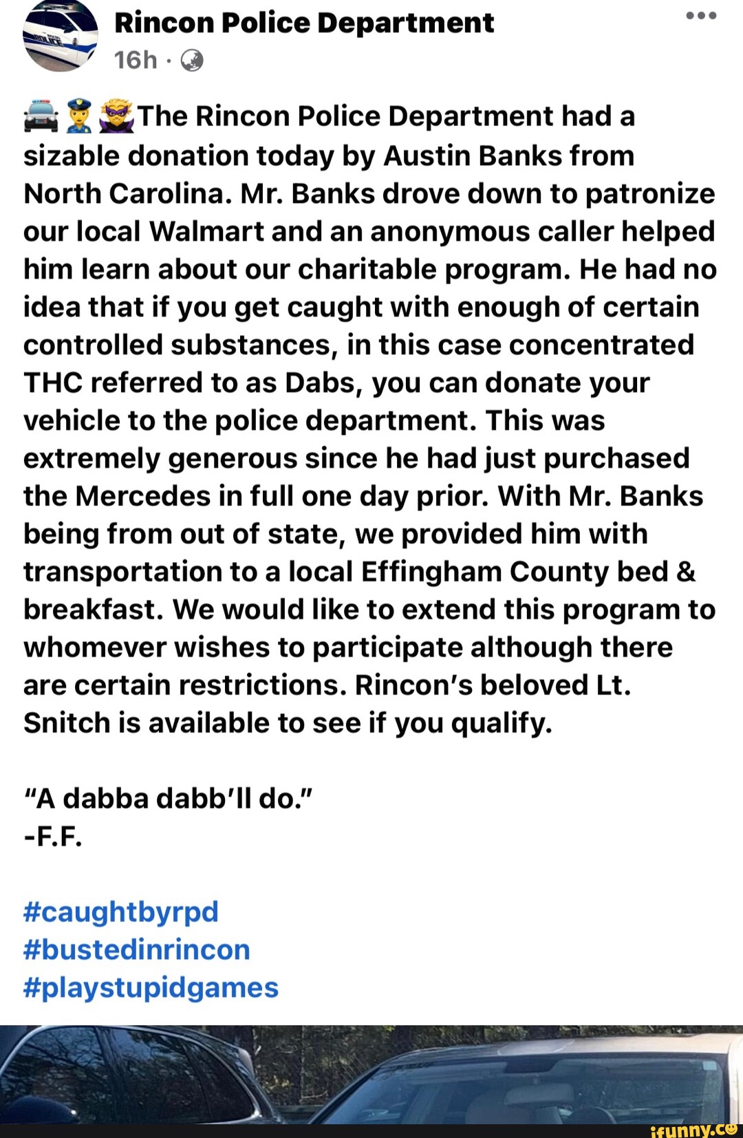 Rincon Police Department Nee" S& The Rincon Police Department had a ...