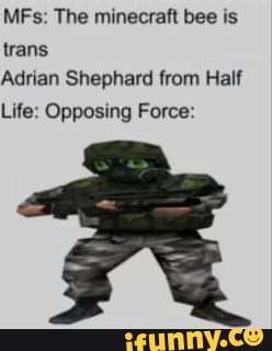 MFs: The minecraft bee is trans Adrian Shephard from Half Life ...