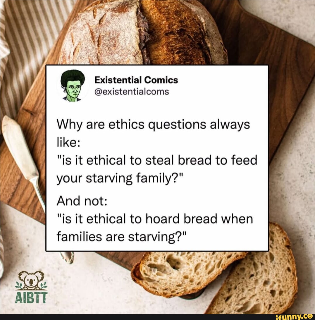 Existential Comics @existentialcoms Why are ethics questions always ...