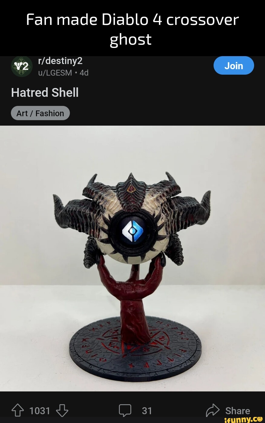 Fan made Diablo 4 crossover ghost Join Hatred Shell Art / Fashion 1031 ...