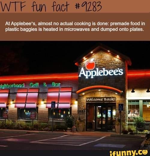 Do you still go to Applebee's and why?🤔 - WTF fun fact Al almost no ...
