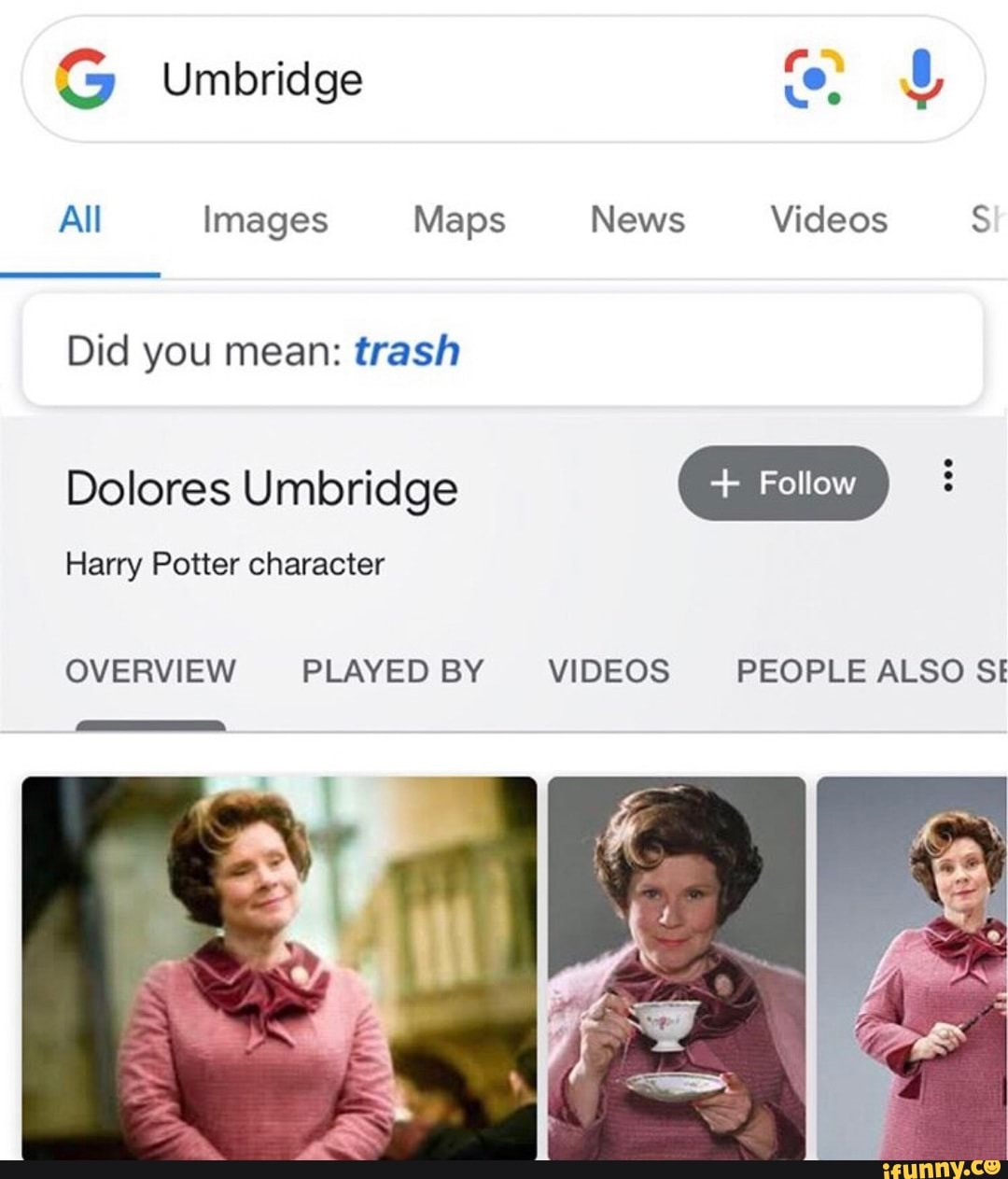 Did you mean: trash Dolores Umbridge 5 OVERVIEW PLAYED BY VIDEOS PEOPLE ...