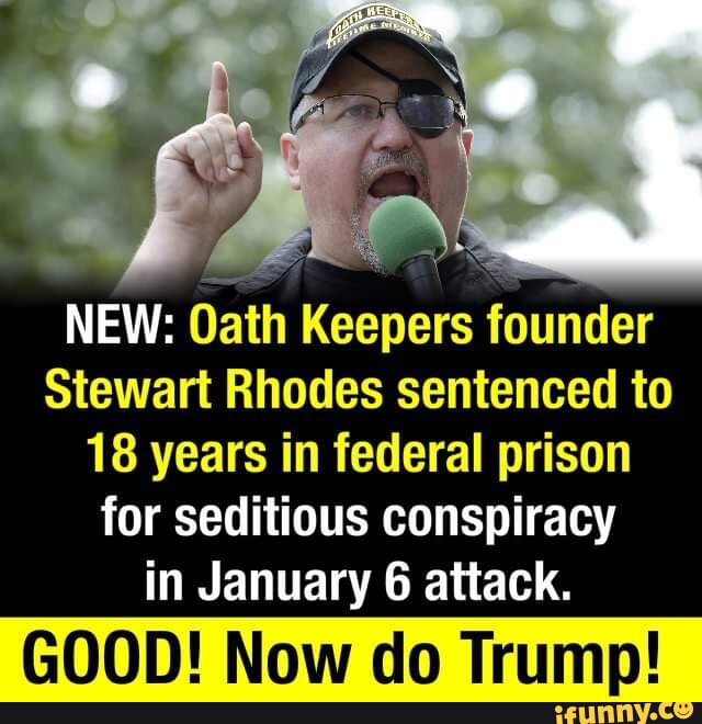 NEW: Oath Keepers founder Stewart Rhodes sentenced to 18 years in ...