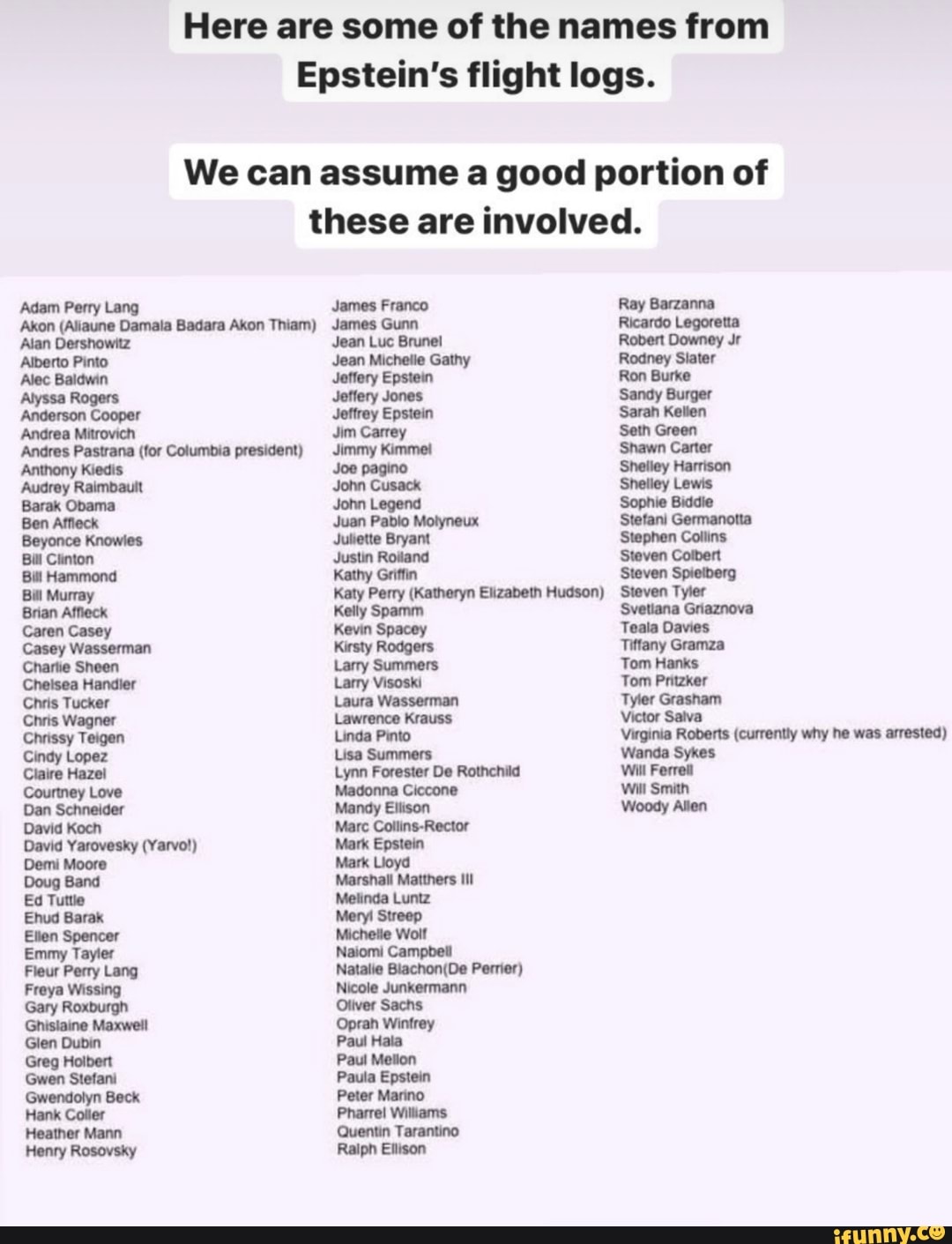 Epstein S Client List