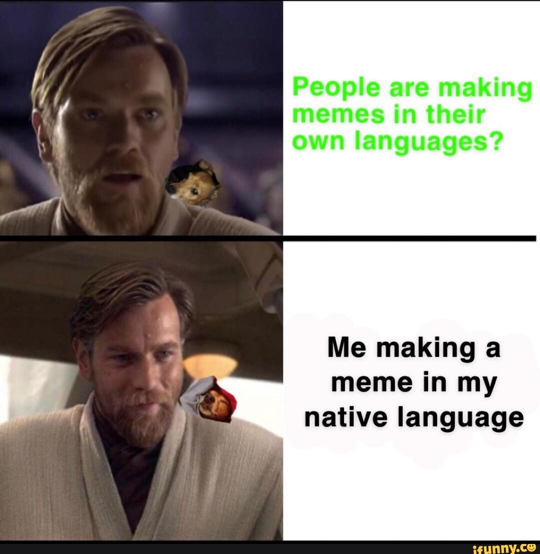 People are making memes in their own languages? Me making a meme in my ...