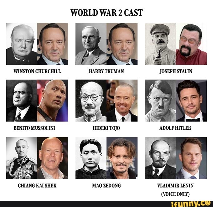WORLD WAR 2 CAST CHIANG KAI SHEK MAO ZEDONG VLADIMIR LENIN (VOICE ONLY ...