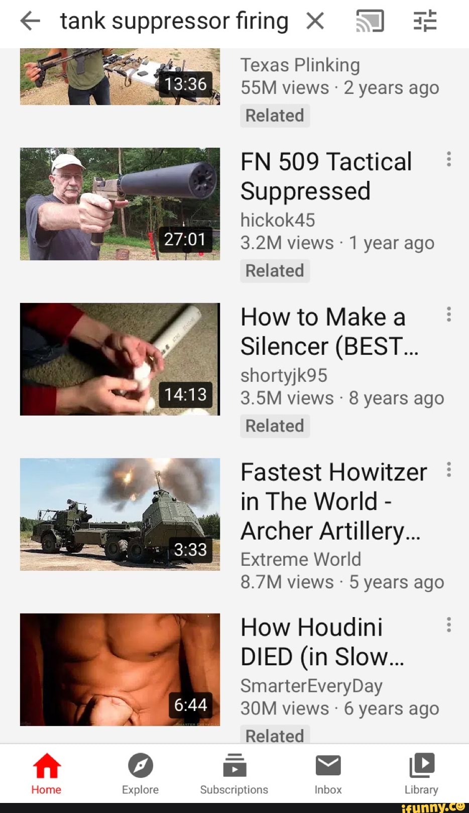 Tank suppressor firing X SQ JE Texas Plinking 55M views 2 years ago ...