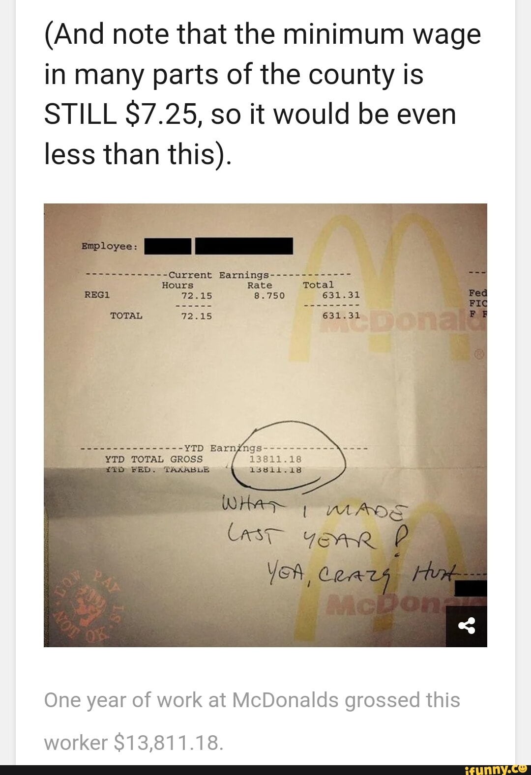 (And note that the minimum wage in many parts of the county is STILL $7 ...