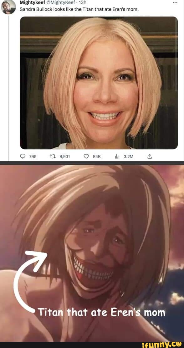 Mightykeef @MightyKeef Sandra Bullock looks like the Titan that ate ...