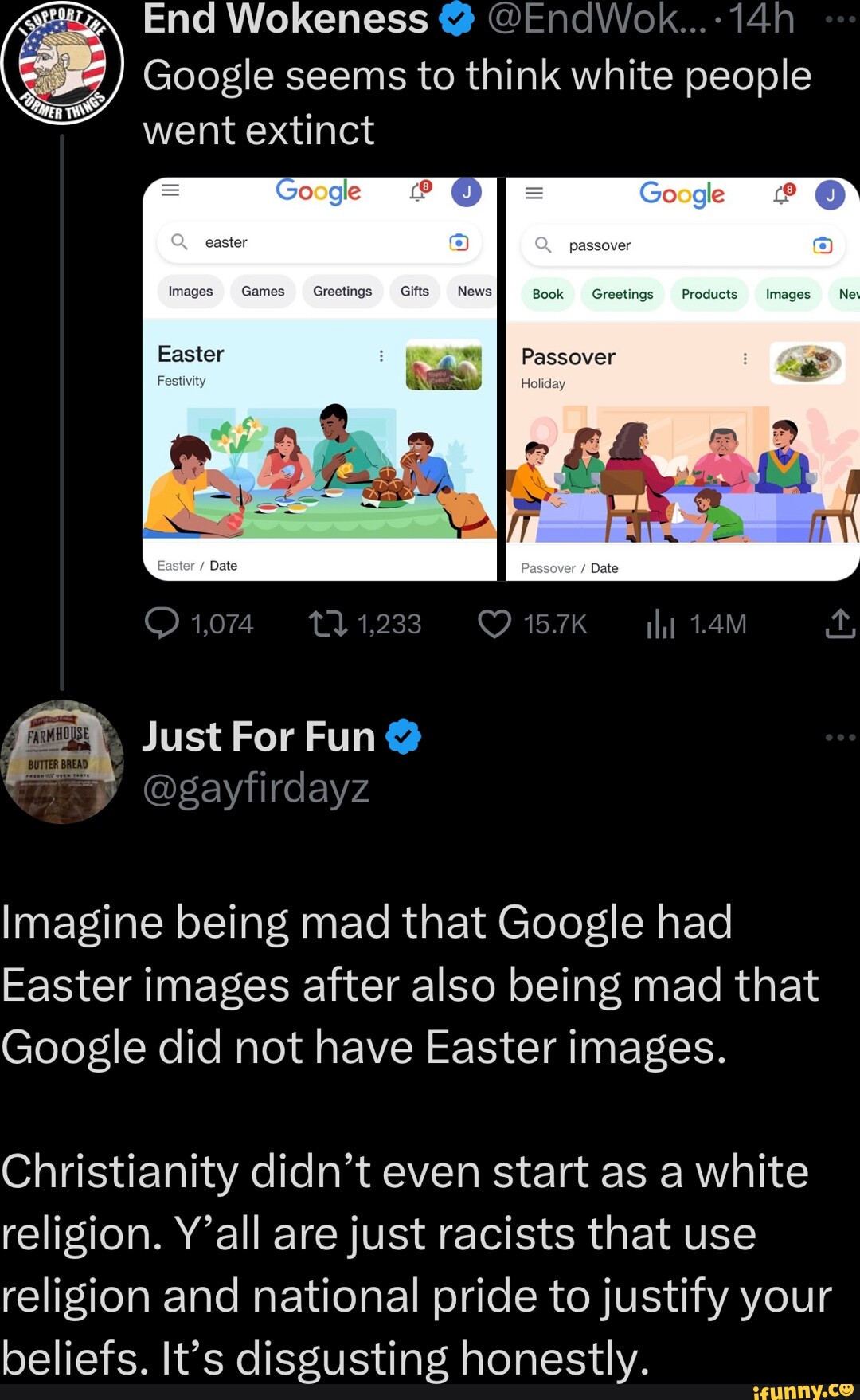 End Wokeness @EndWok...- Google seems to think white people went ...