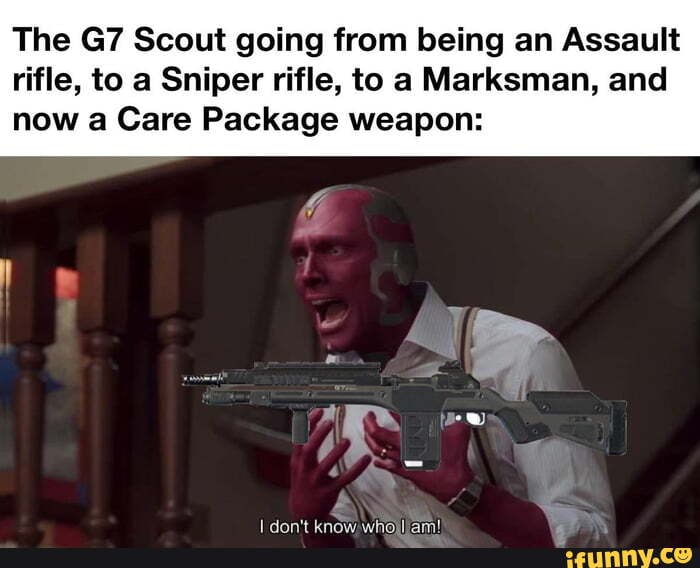 The Scout going from being an Assault rifle, to a Sniper rifle, to a ...