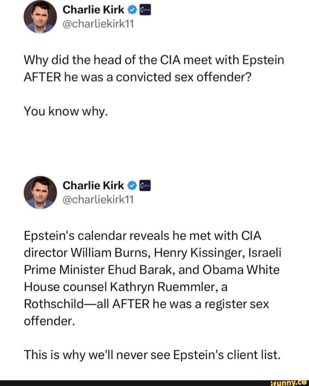 Charlie Kirk @charliekirk11 Why did the head of the CIA meet with ...