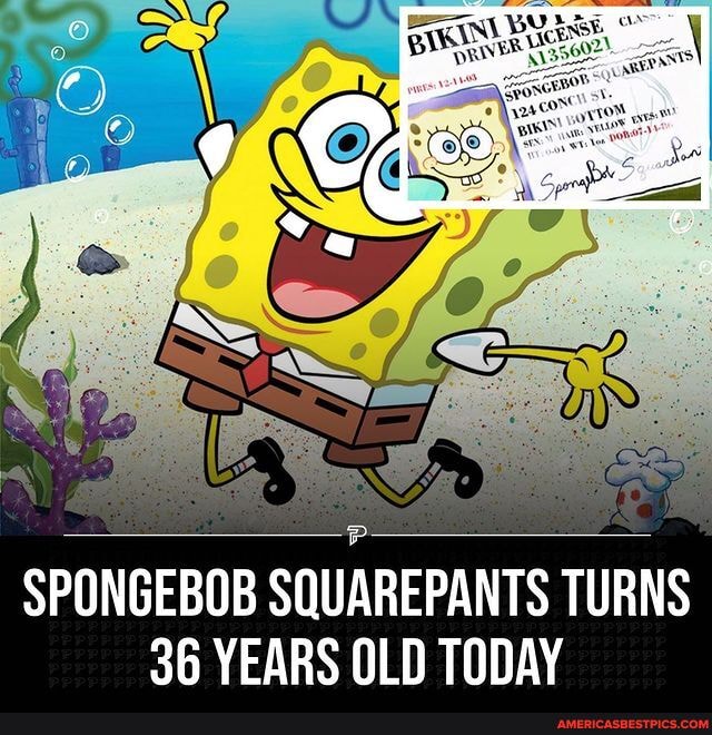 SPONGEBOB SQUAREPANTS TURNS 36 YEARS OLD TODAY - America’s best pics ...