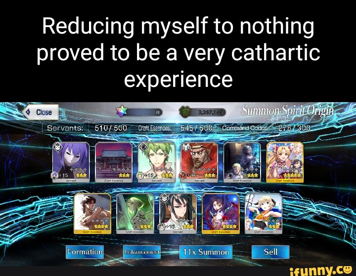 Reducing myself to nothing proved to be a very cathartic experience al ...