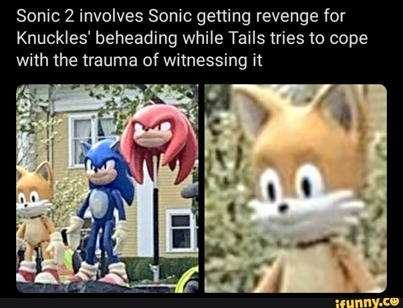 Sonic 2 involves Sonic getting revenge for Knuckles' beheading while ...