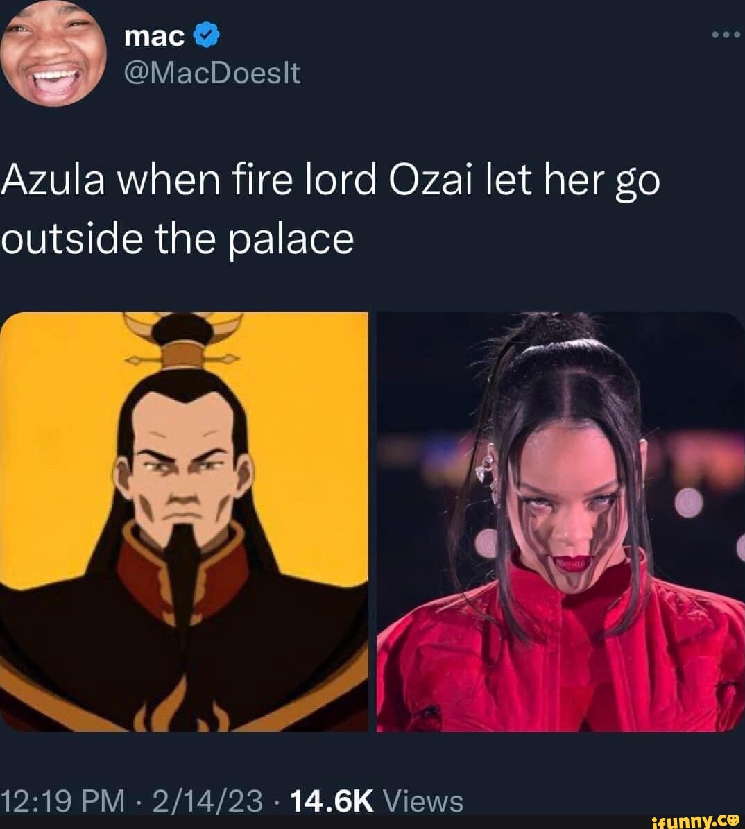 Mac / @MacDoesit Azula when fire lord Ozai let her go outside the ...