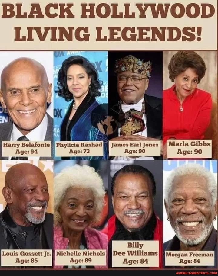 BLACK HOLLYWOOD LIVING LEGENDS! James Earl Jones Marla Gibbs Billy ...