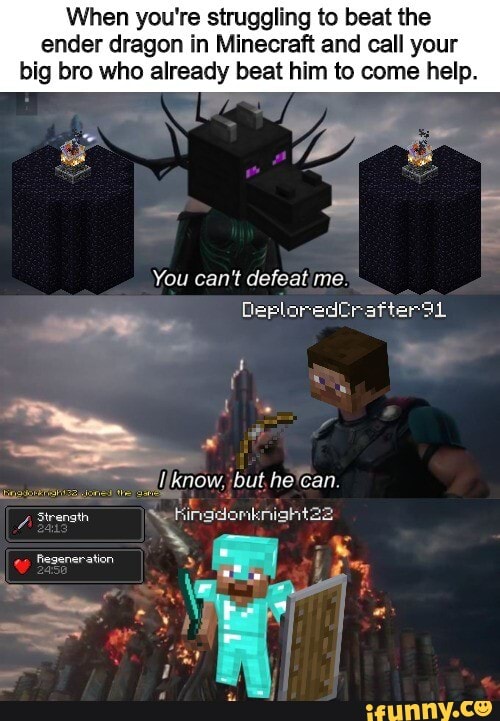 He respawned the ender dragon in hopes of finally defeating him in his ...